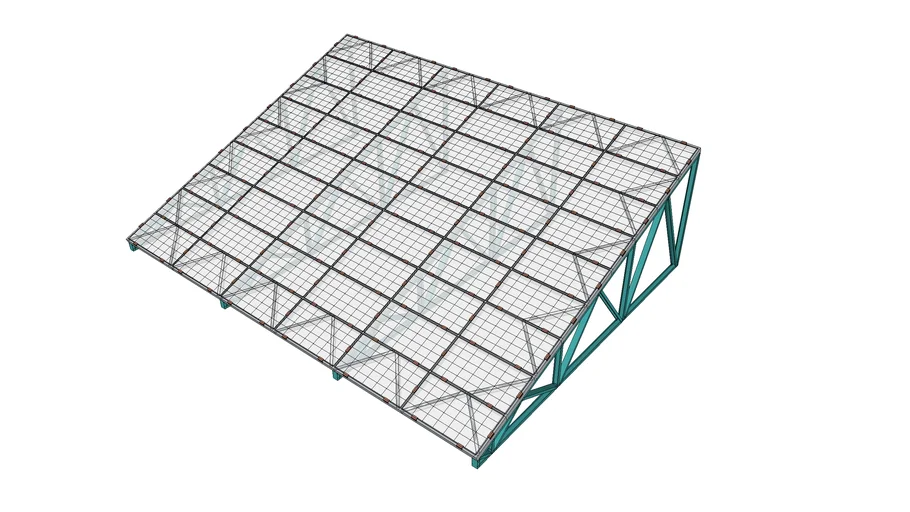 SOLAR_PANEL_Metal frame construction | 3D Warehouse