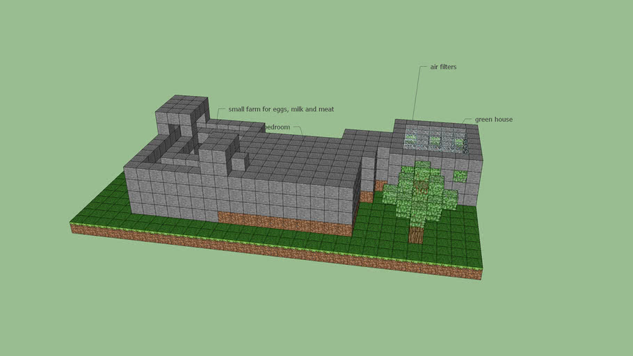 small minecraft fortres/farm | 3D Warehouse