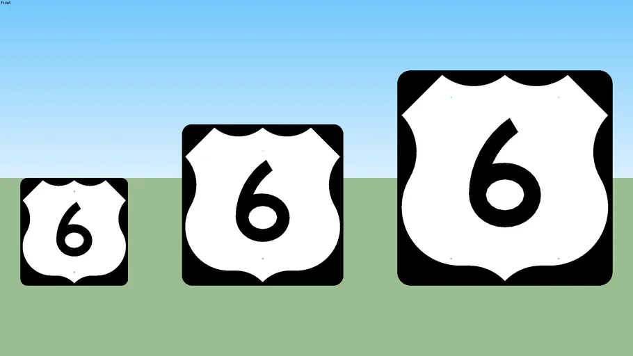 U.S. 6 Sign | 3D Warehouse