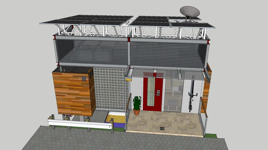 Kit house #5, 300sf, slope house | 3D Warehouse