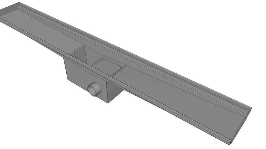 Calha Palmetal Modelo CA13 - 1000 em inox para ralo linear | 3D Warehouse