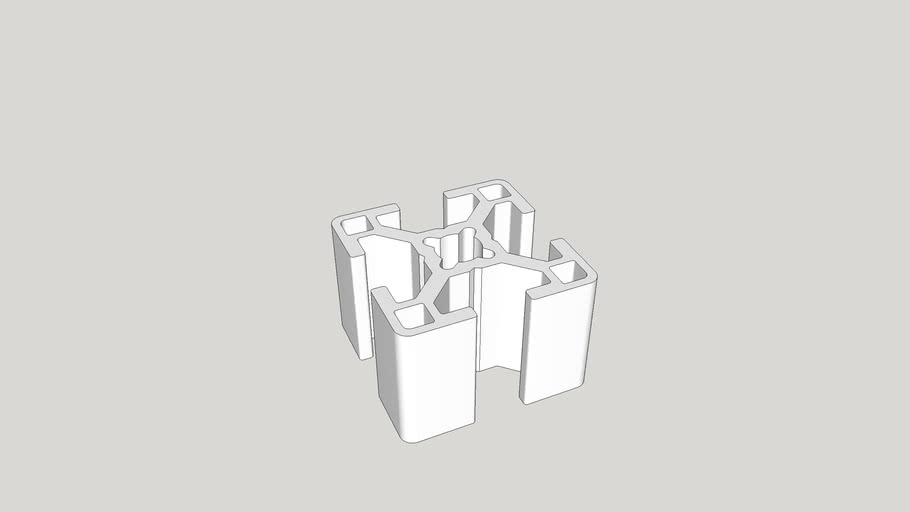 30mm X 30mm T-Slotted Profile - Four Open T-Slots | 3D Warehouse