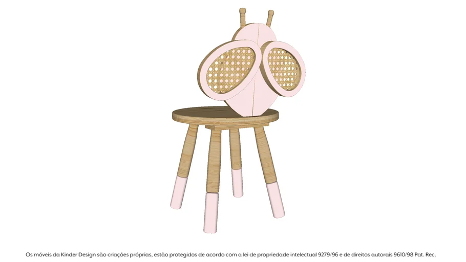 Cadeira Abelhinha Palha e Fórmica Infantil- Kinder Design | 3D Warehouse