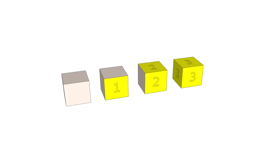 Painted Cubes 4 x 4 x 4 | 3D Warehouse