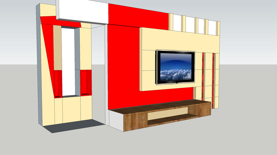 LCD wall unit | 3D Warehouse