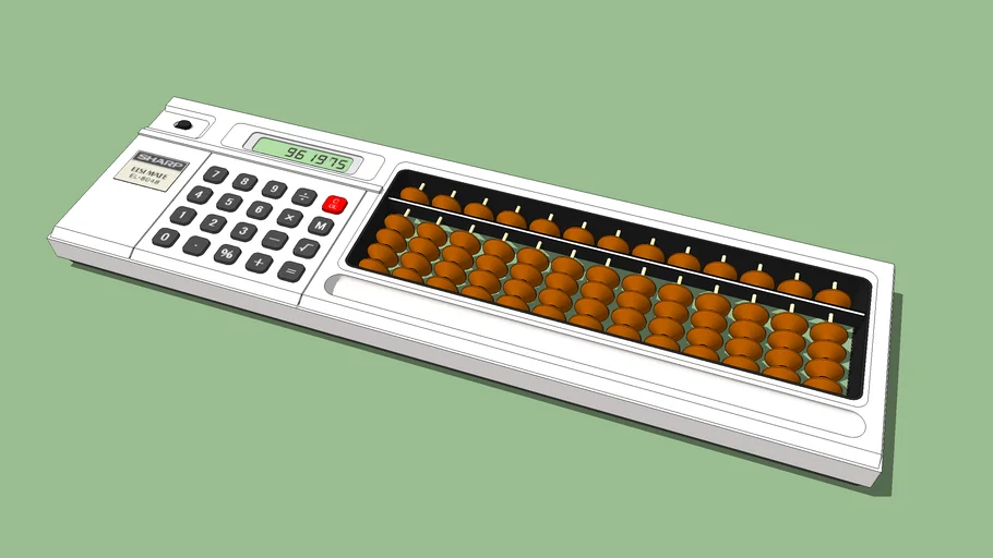 SHARP SOROCAL an abacus built-in calculator(1978:Japan) | 3D Warehouse