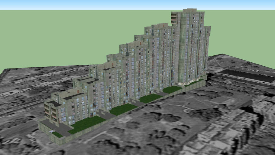 Blok 63, Jurija Gagarina br. 64, 66, 68, 70, 72, 74, Novi Beograd | 3D ...