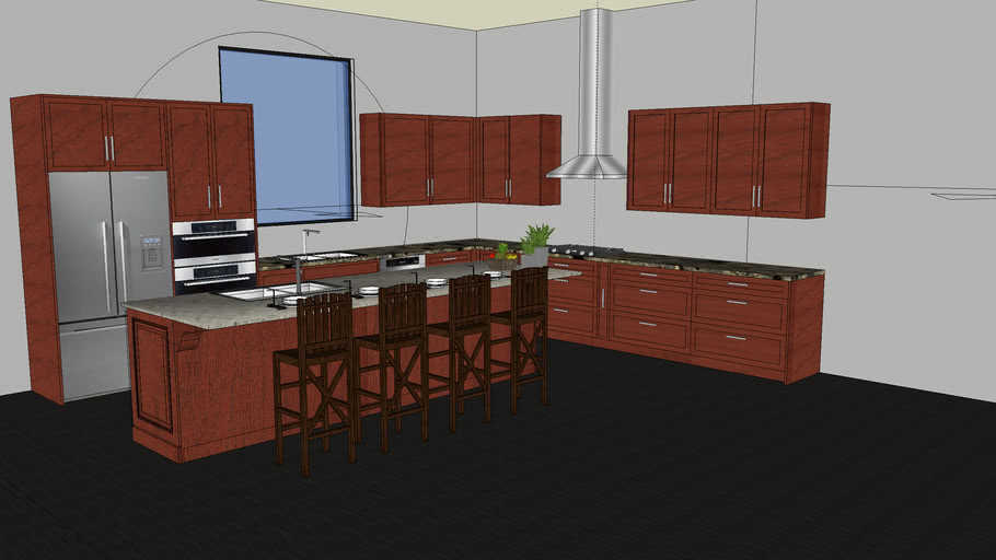 Traditional Style Kitchen | 3D Warehouse