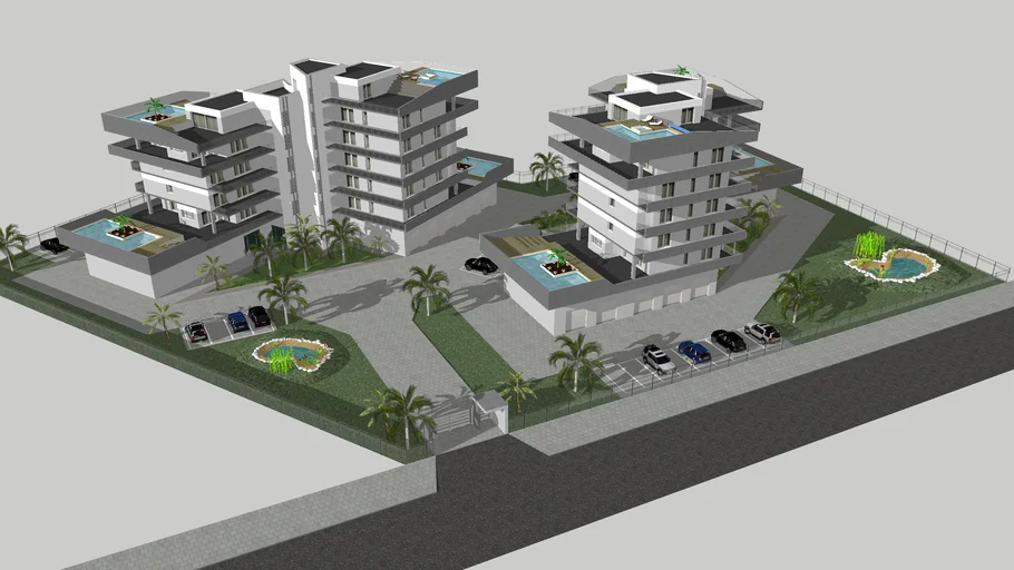 Residence with 18 apartments | 3D Warehouse