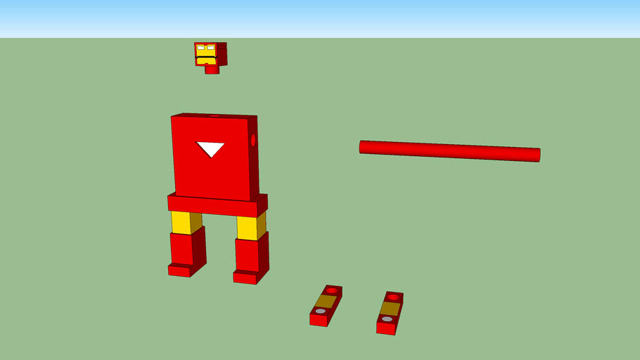 Iron Man Block Figure | 3D Warehouse