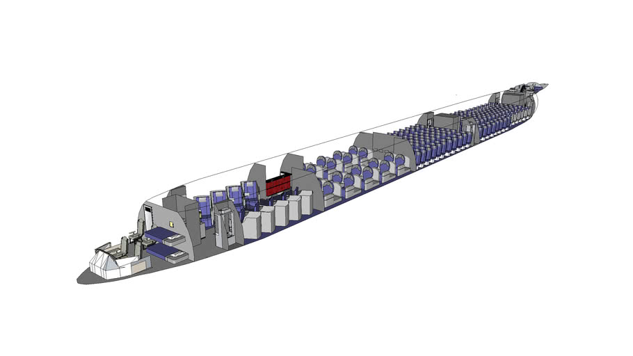 A340 interior | 3D Warehouse
