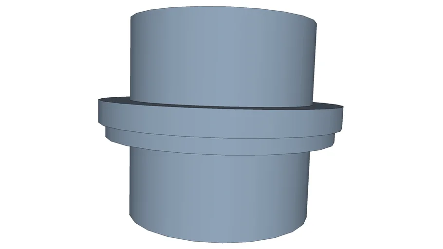 PVC union 90 mm cement | 3D Warehouse