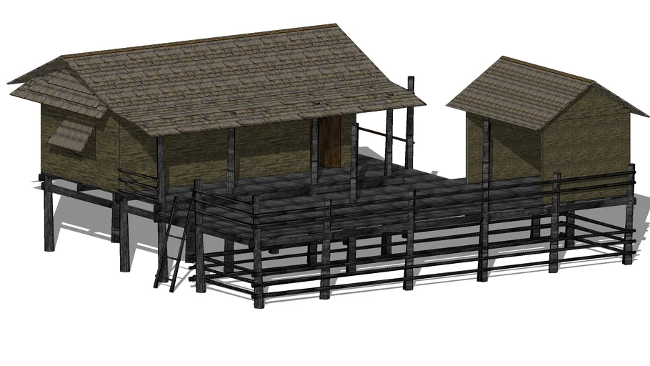 บ้านคนอีสานสมัยโบราณ | 3D Warehouse