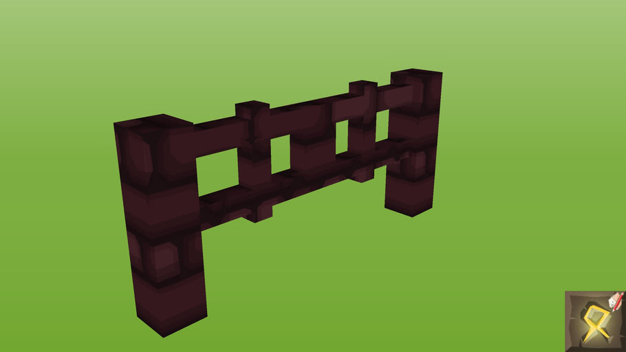 Fence Gate - Nether Brick2 | 3D Warehouse