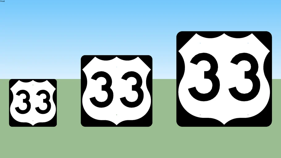 U.S. 33 Sign | 3D Warehouse