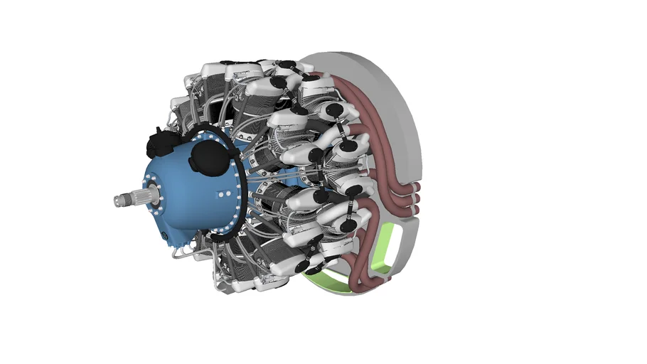 Pratt & Whitney R2800 Radial Engine | 3D Warehouse