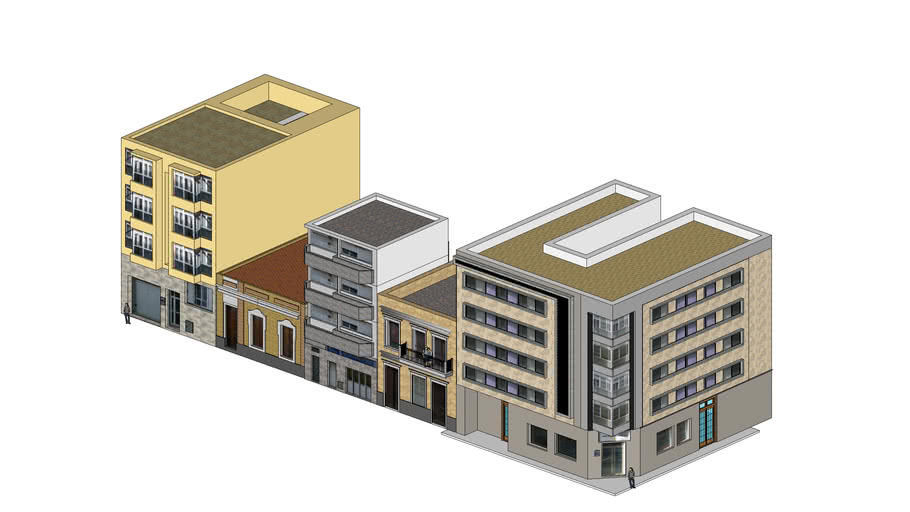 edificios de calle almansa y vergara | 3D Warehouse