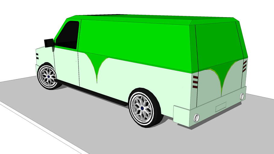 green mini van | 3D Warehouse