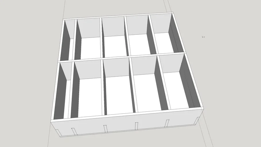 Dominion Box Insert - upright cards with centre support | 3D Warehouse