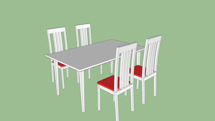 DINING TABLE AND CHAIRS 005 | 3D Warehouse