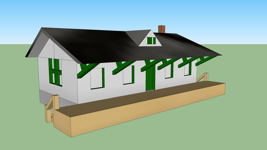 Simple Train Station (n scale) | 3D Warehouse