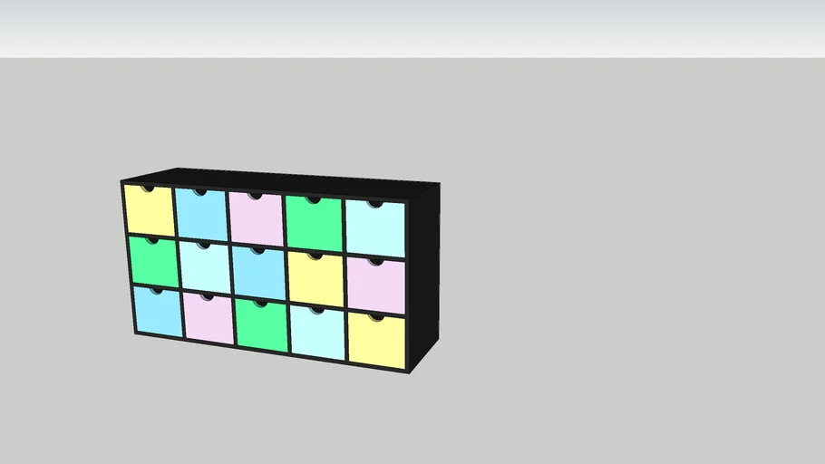Storage with closable cubicles | 3D Warehouse