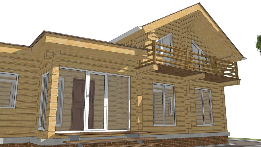 wooden house 'W' | 3D Warehouse