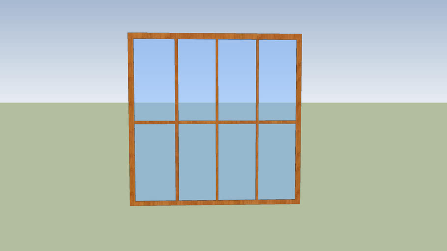 Window 4x2 wood | 3D Warehouse