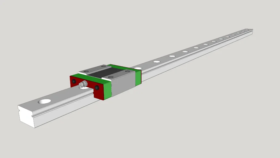 MGN12C with MGN12 length 500mm | 3D Warehouse