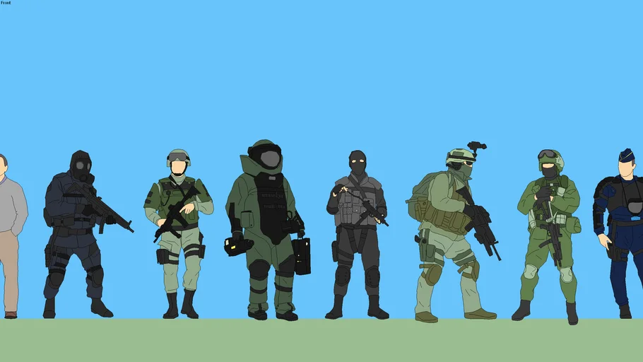 軍警 Military police | 3D Warehouse