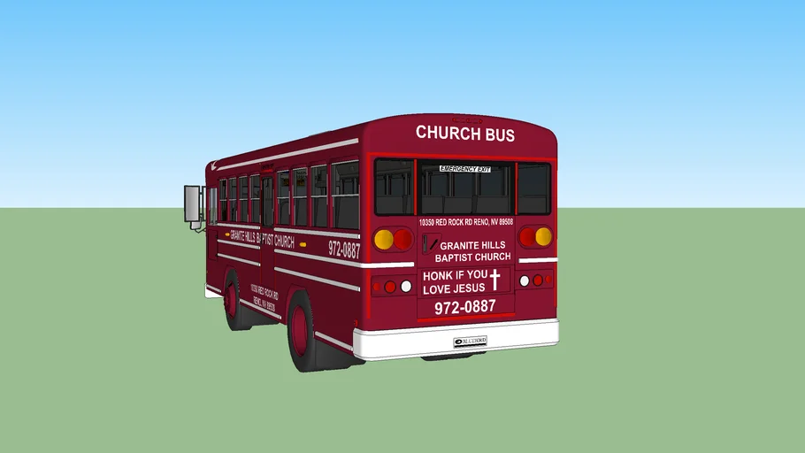 Bluebird Church Bus | 3D Warehouse