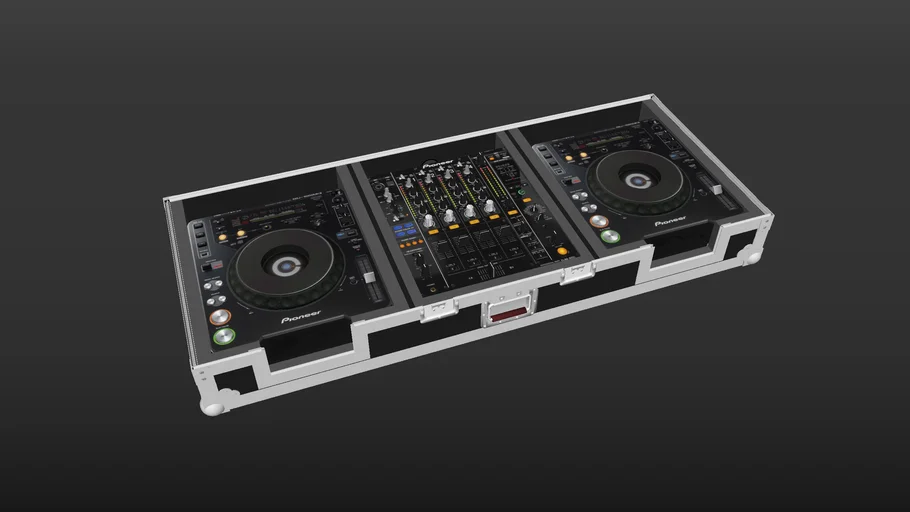 Pioneer CDJ 1000mk3 & DJM 850 & flight case | 3D Warehouse