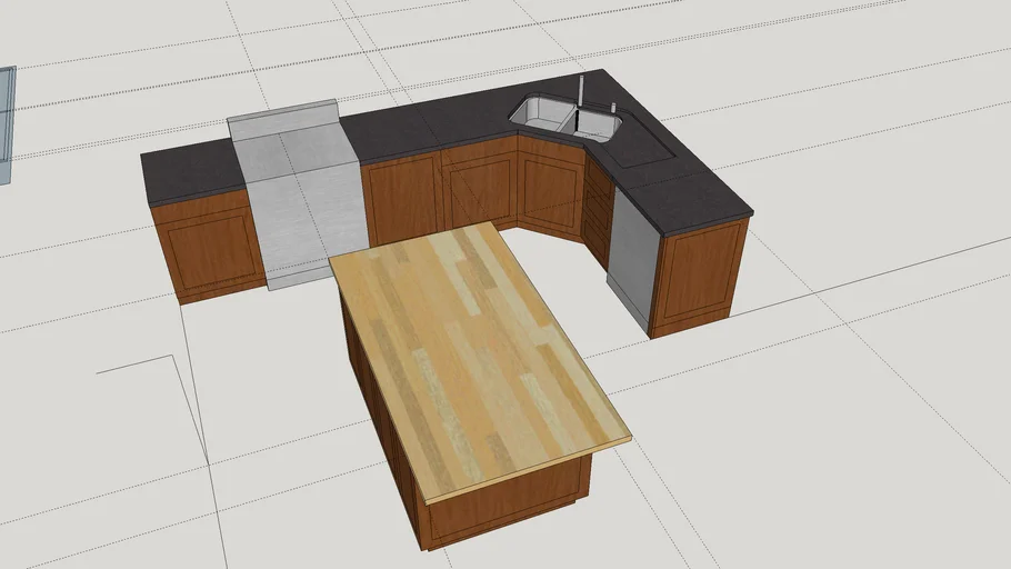 matt kitchen counter | 3D Warehouse
