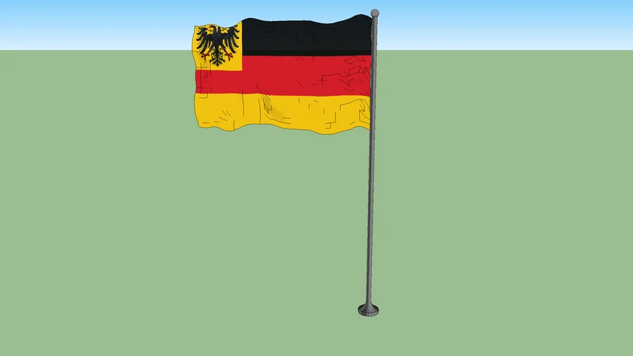 War flag of the German Confederation from 1848 to 1852 | 3D Warehouse