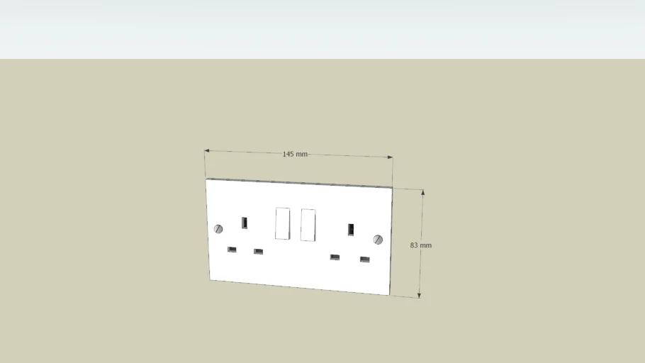 Double Gang Socket | 3D Warehouse