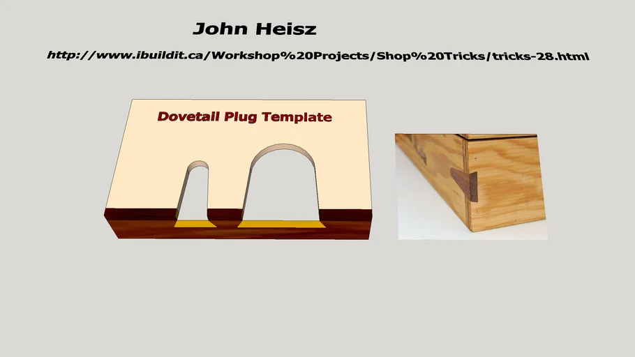 Dovetail Plug Template | 3D Warehouse