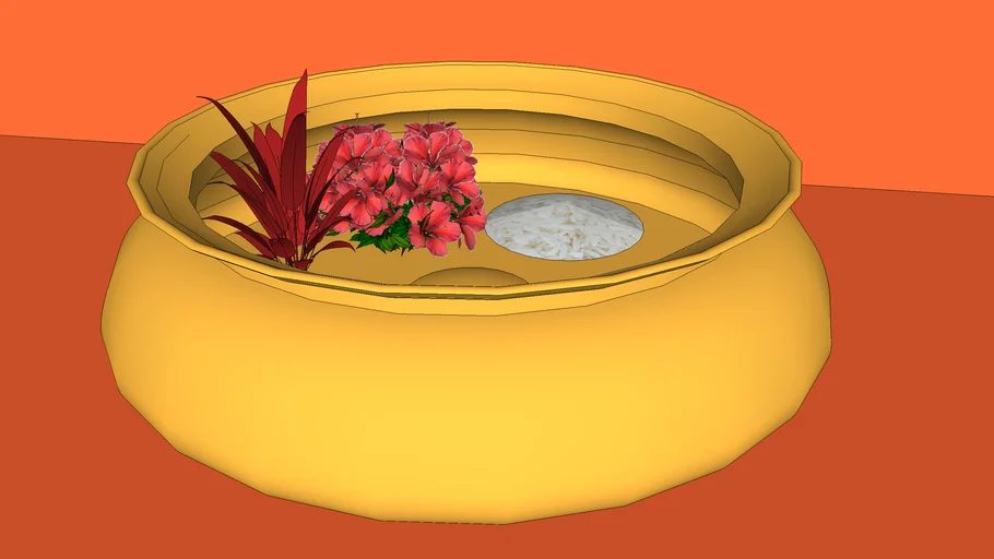 Brass kota (Newari ausupicious tika plate) | 3D Warehouse