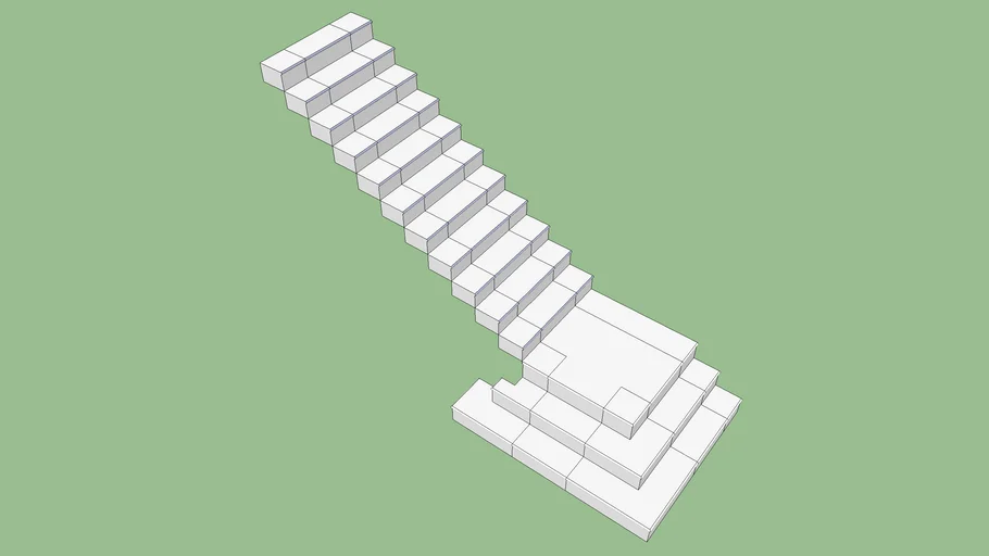8 Foot Staircase with Landing | 3D Warehouse