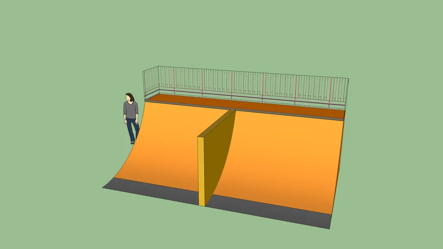 Quarter pipe in two | 3D Warehouse