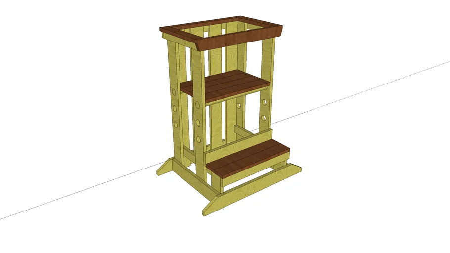 Kids kitchen helper stool | 3D Warehouse