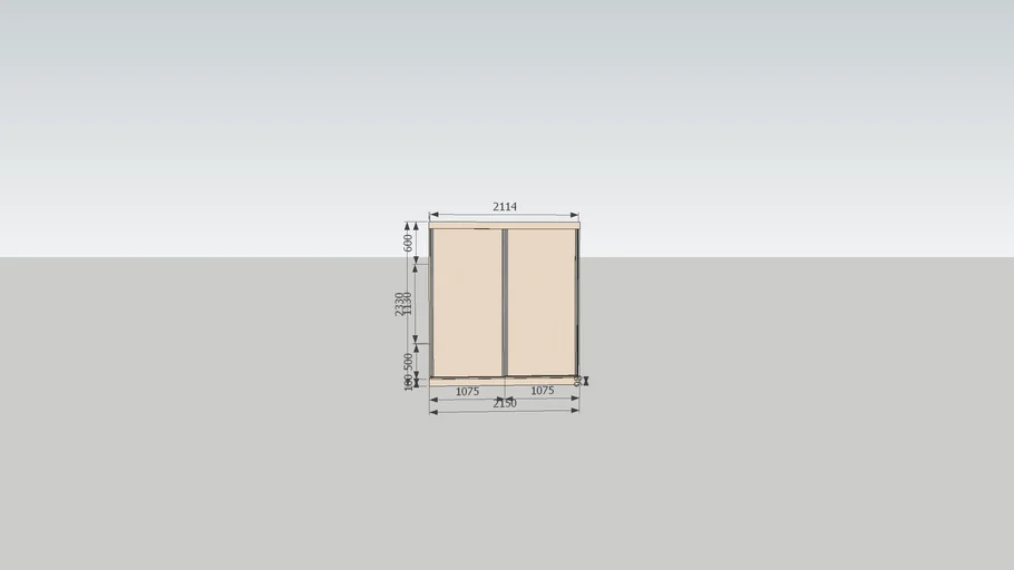 Dressing I - 2150x600x2330mm (LxlxH) | 3D Warehouse