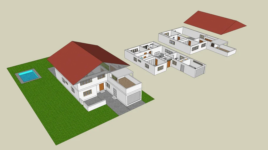 Proiect casa, House project, Romania, Bucharest | 3D Warehouse