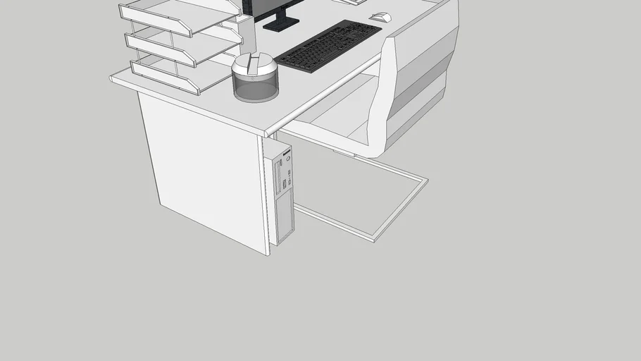 Elegant Office Working Table | 3D Warehouse
