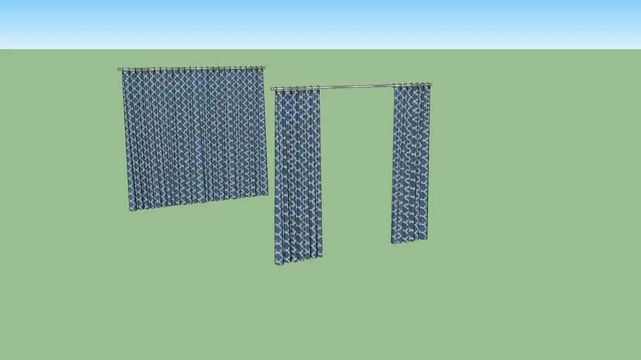 Pleated Drapes 1 | 3D Warehouse