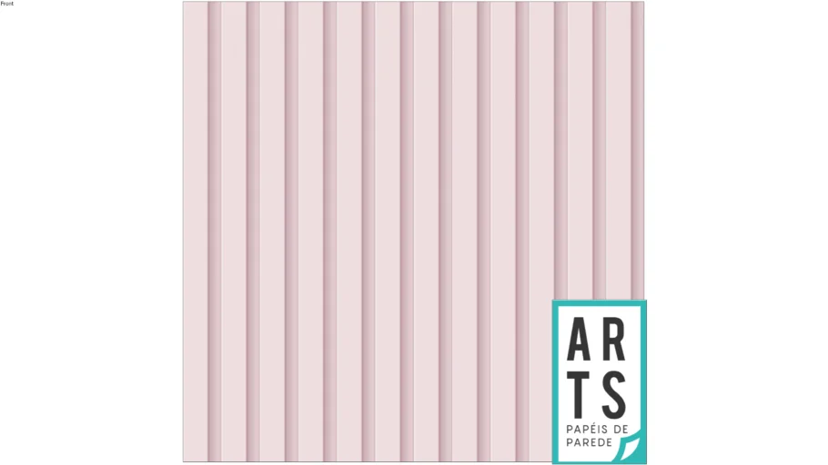Arts - Papel de Parede - Ripado Rosa Claro | 3D Warehouse