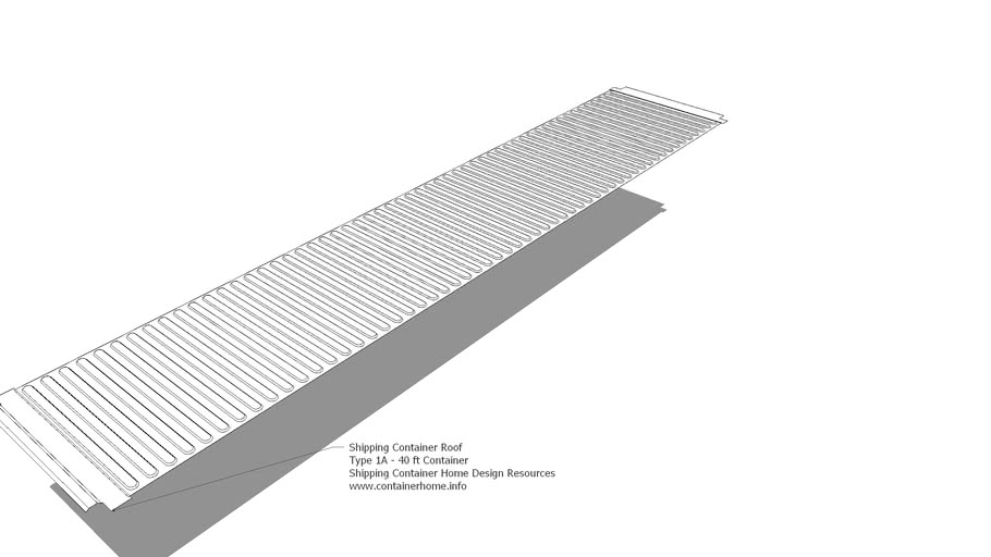 ISBU - Shipping Container Roof Type 1A 40 | 3D Warehouse