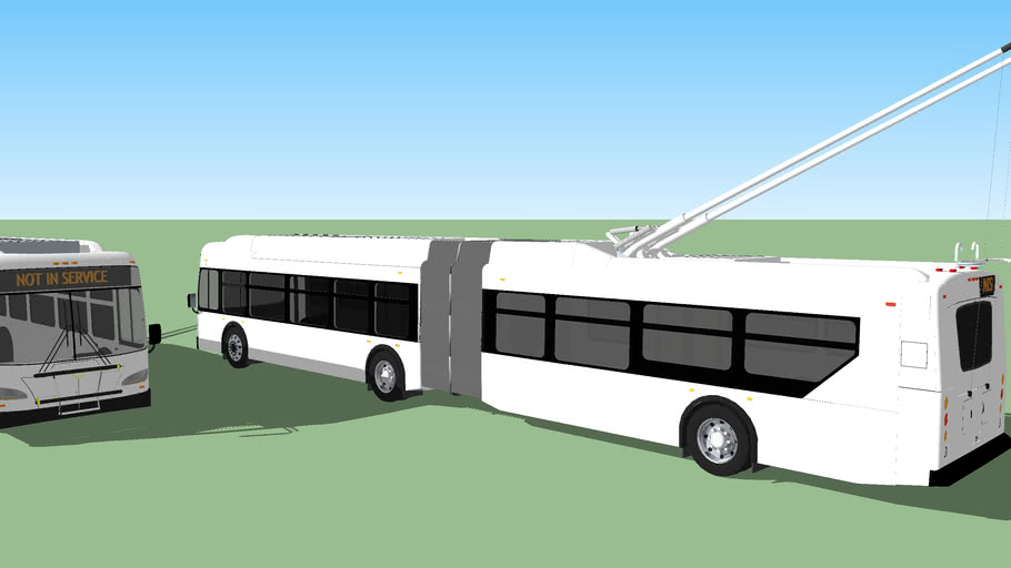 trolleybus New Flyer Xcelsior ETB60 in white | 3D Warehouse