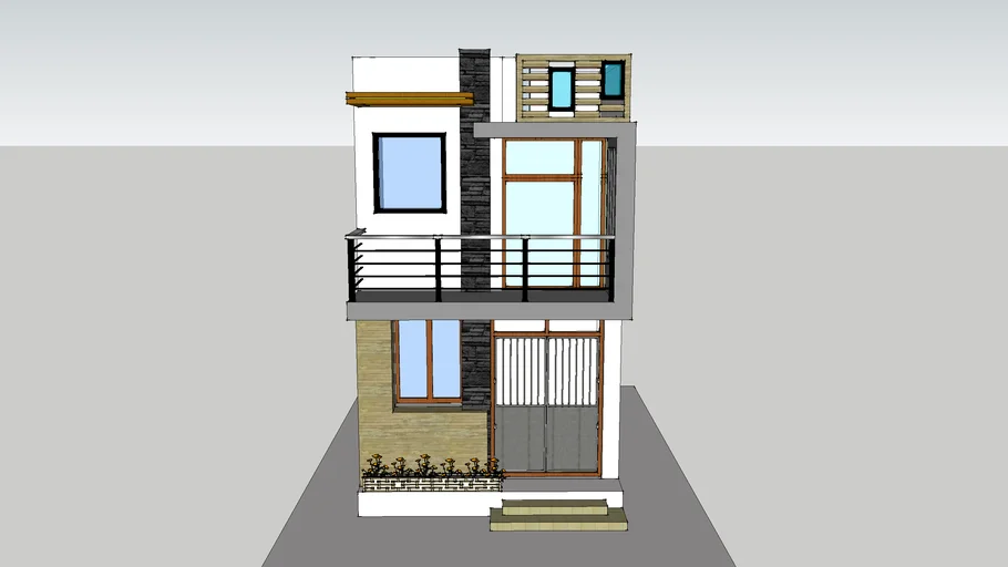 Contemporary Duplex Villa - Facade | 3D Warehouse