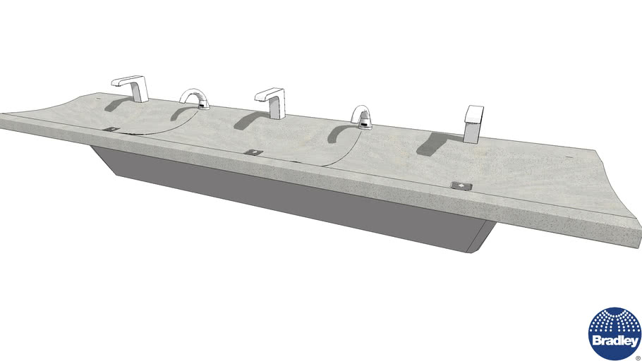 ADA Verge Sink LVS Series 3-Stations | 3D Warehouse