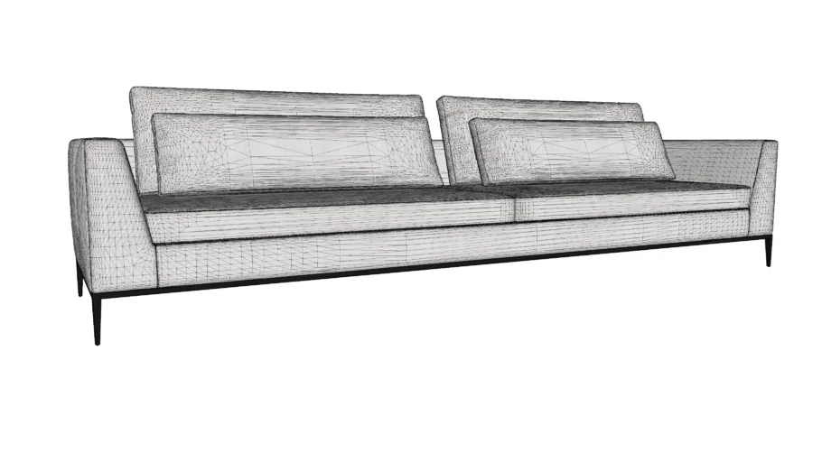 SOFÁ ESSENZA-S-708 - MODULO 3,30 ( 2ASS. 2BR. ) | 3D Warehouse